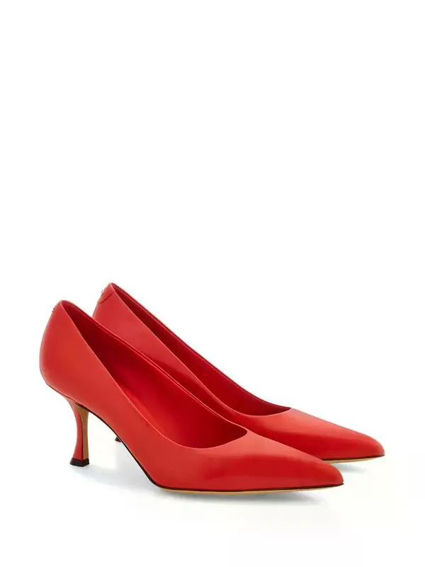 FERRAGAMO 70mm Leather Pumps - Red