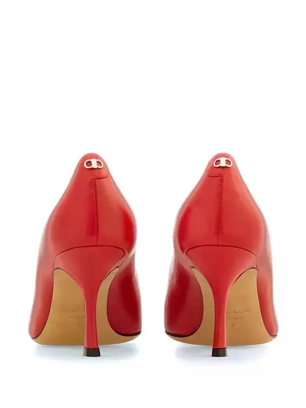 FERRAGAMO 70mm Leather Pumps - Red
