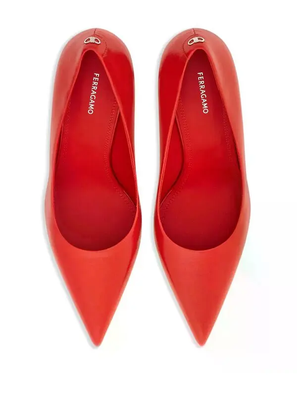FERRAGAMO 70mm Leather Pumps - Red