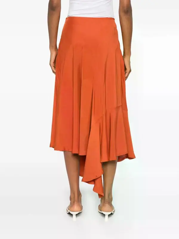 Colville Pleat-detailing Asymmetric Skirt