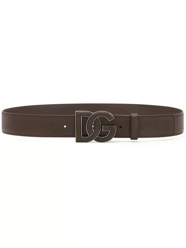 Dolce & Gabbana Logo-buckle Leather Belt - Brown