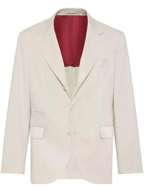 Brunello Cucinelli Deconstructed Gabardine Large Lapels Blazer