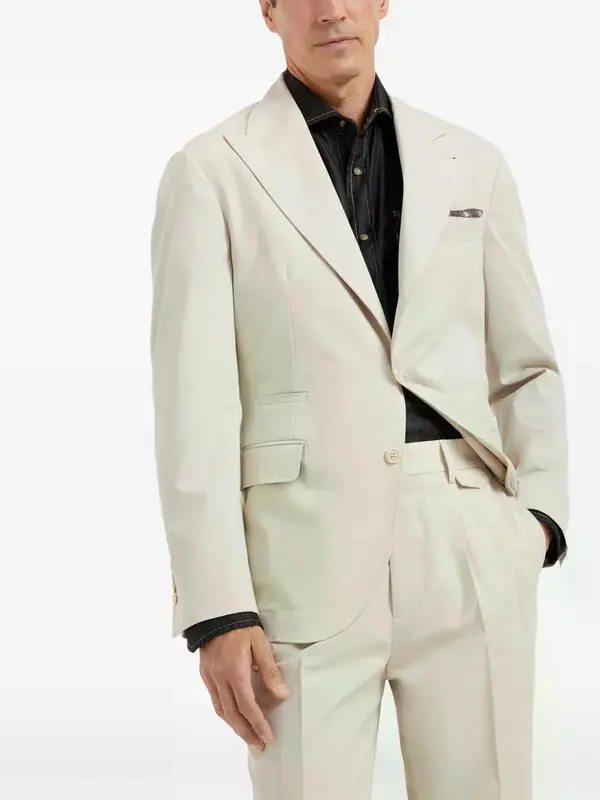 Brunello Cucinelli Deconstructed Gabardine Large Lapels Blazer