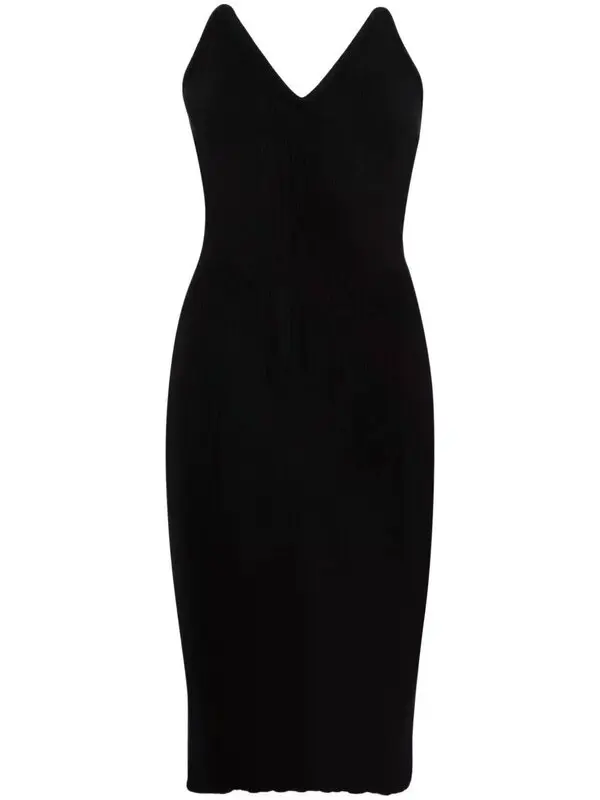 Coperni Ribbed-knit Bustier Dress