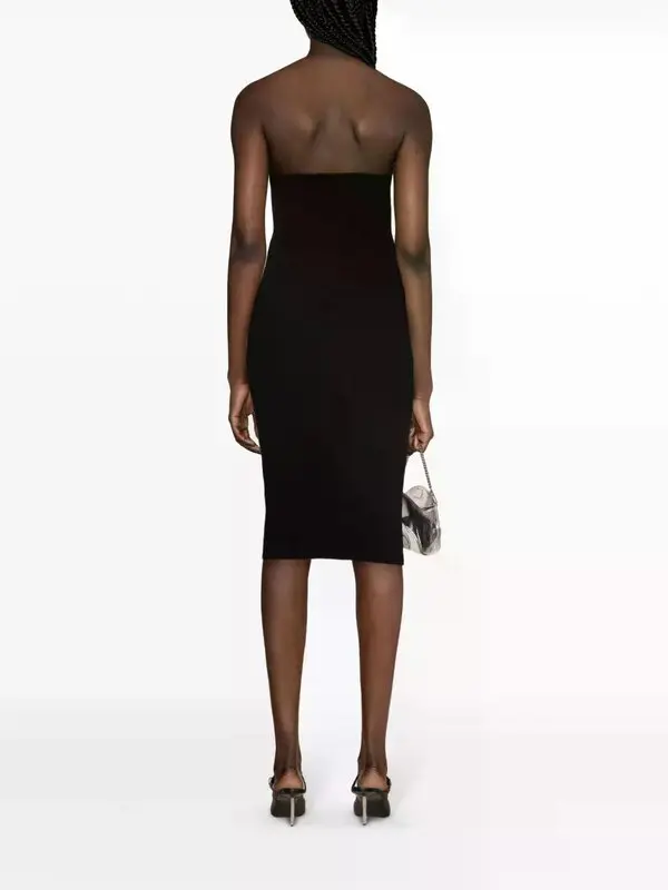 Coperni Ribbed-knit Bustier Dress