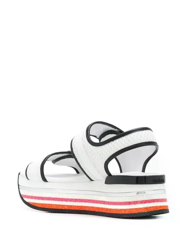 Hogan Platform Mesh Sandals - White