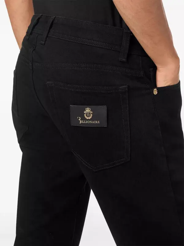 BILLIONAIRE Straight-leg Denim Trousers - Black