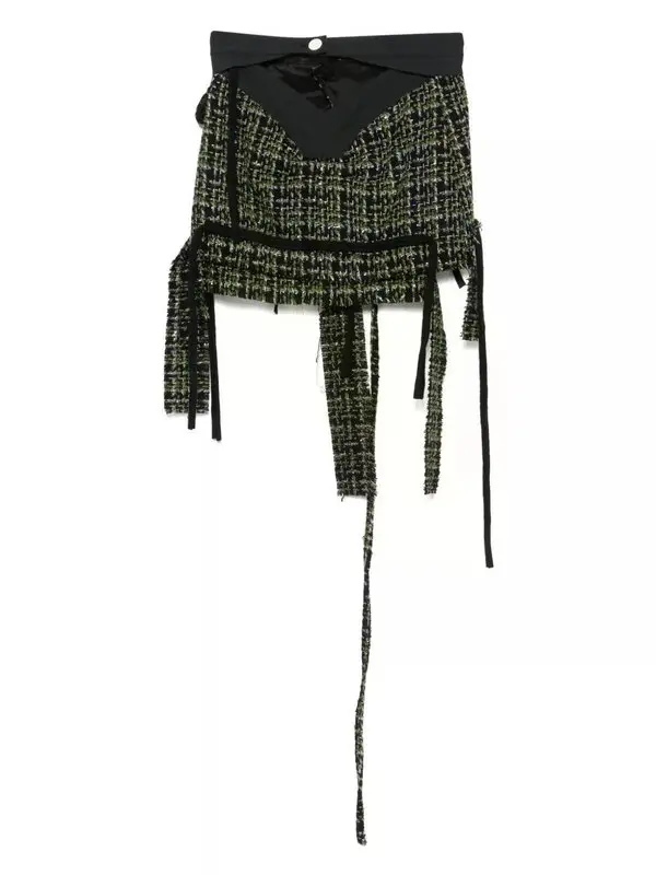 Ottolinger Deconstructed Tweed Mini Skirt