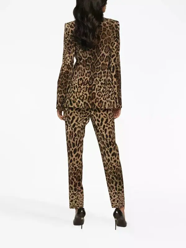Dolce & Gabbana High-waisted Leopard-print Trousers