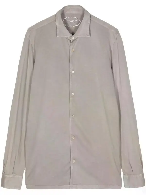 Fedeli Jason Giza Jersey Shirt - Grey