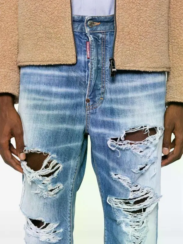Dsquared2 Bleached Denim Jeans
