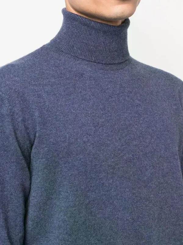 Corneliani Roll-neck Cashmere Jumper - Blue
