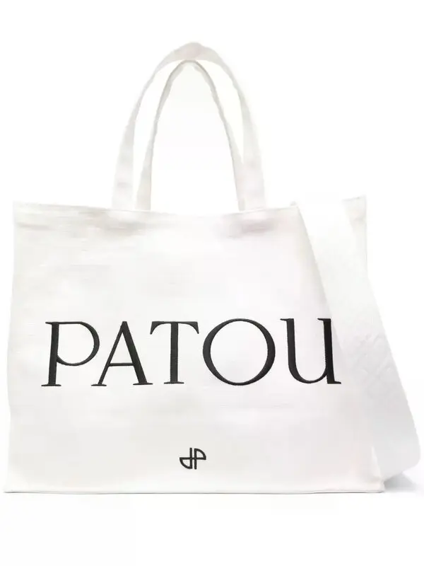 PATOU Canvas Tote Bag - Neutrals