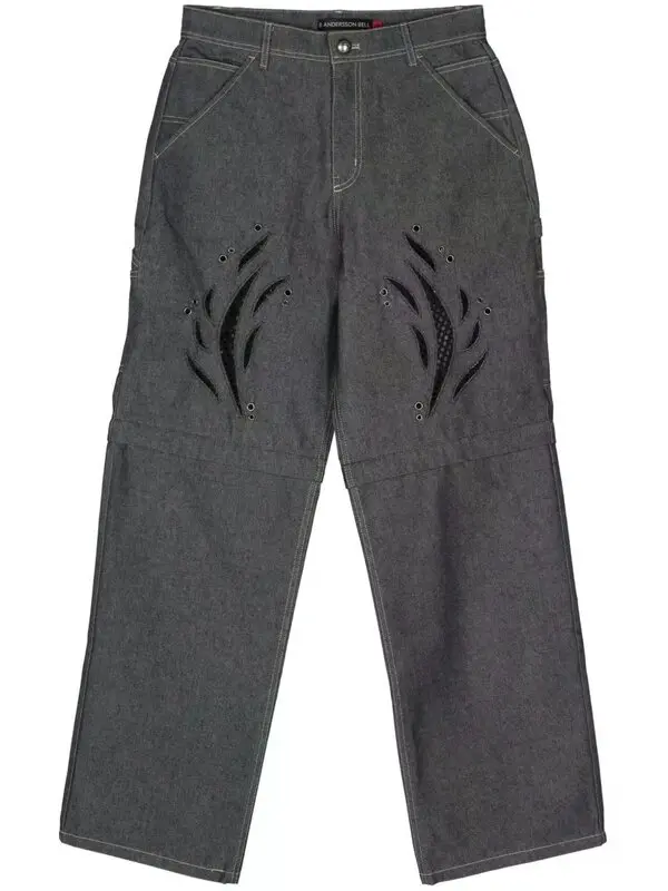 Andersson Bell Laser-cut Wide-leg Jeans