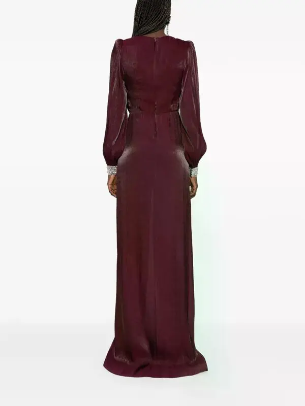 NISSA Twist Detail Chiffon Maxi Dress