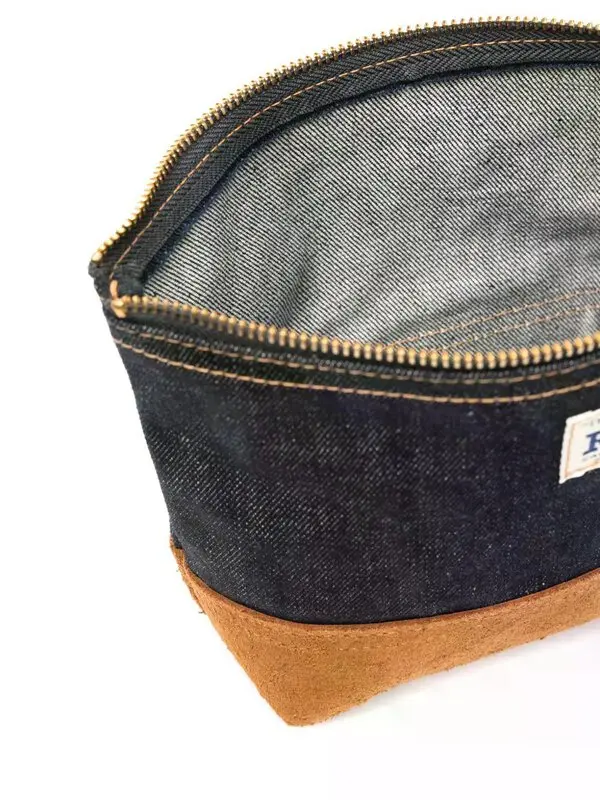Ralph Lauren Logo-patch Two-tone Wash Bag