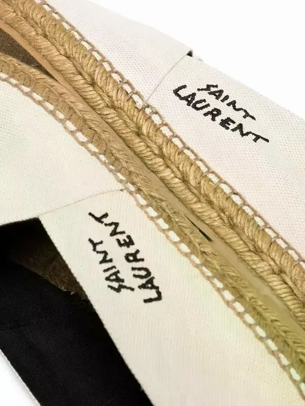 Saint Laurent Logo-embroidered Espadrilles - Neutrals