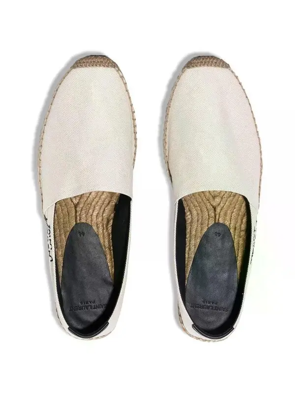 Saint Laurent Logo-embroidered Espadrilles - Neutrals