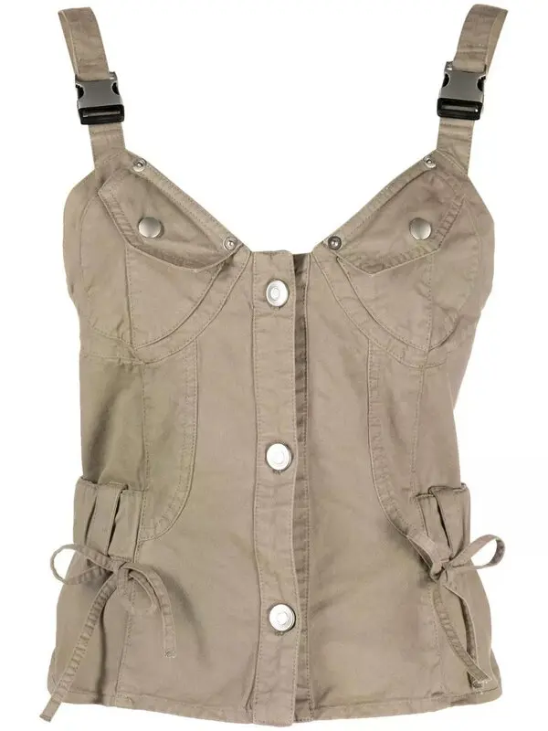 Coperni Buckle-embellished Corset Top