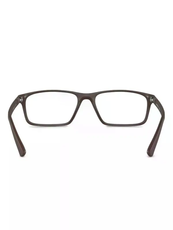 Emporio Armani Rectangle-frame Glasses - Brown