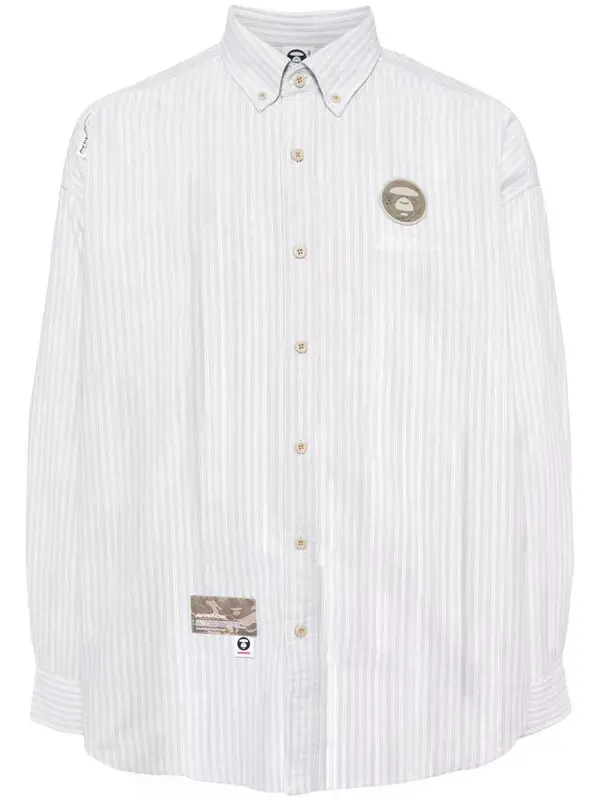 AAPE BY *A BATHING APE Striped Cotton Shirt