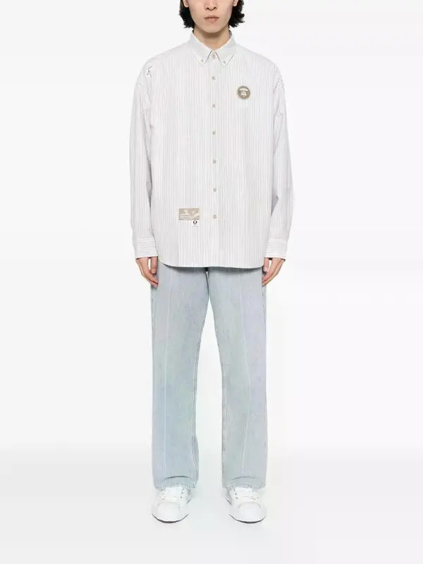 AAPE BY *A BATHING APE Striped Cotton Shirt