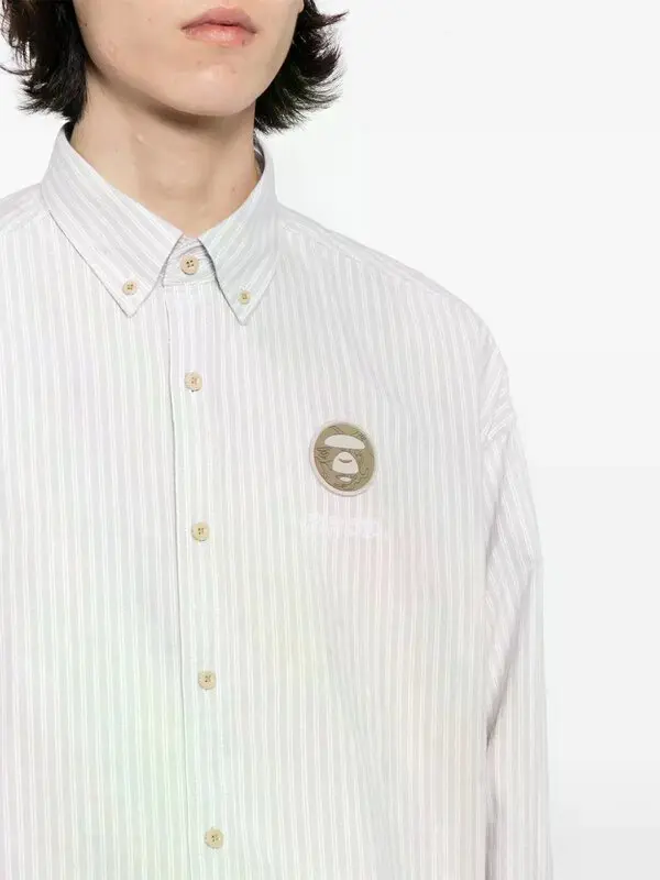 AAPE BY *A BATHING APE Striped Cotton Shirt
