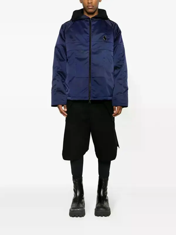A-COLD-WALL* Overdye Logo-plaque Panelled Hooded Jacket