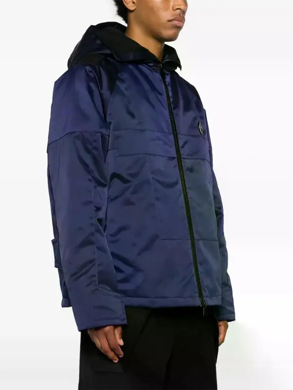 A-COLD-WALL* Overdye Logo-plaque Panelled Hooded Jacket