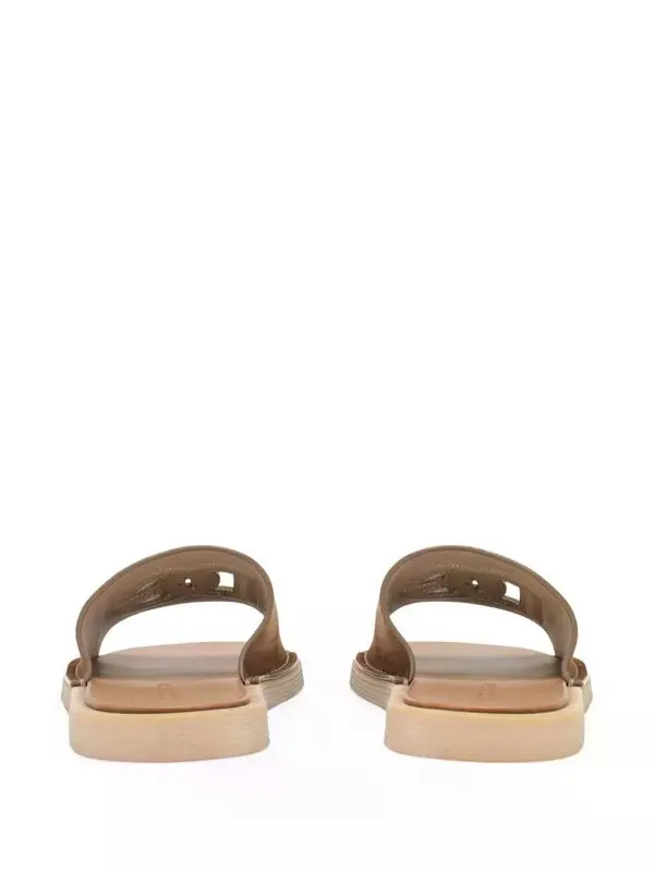 Dolce & Gabbana Dg Cut-out Suede Slides