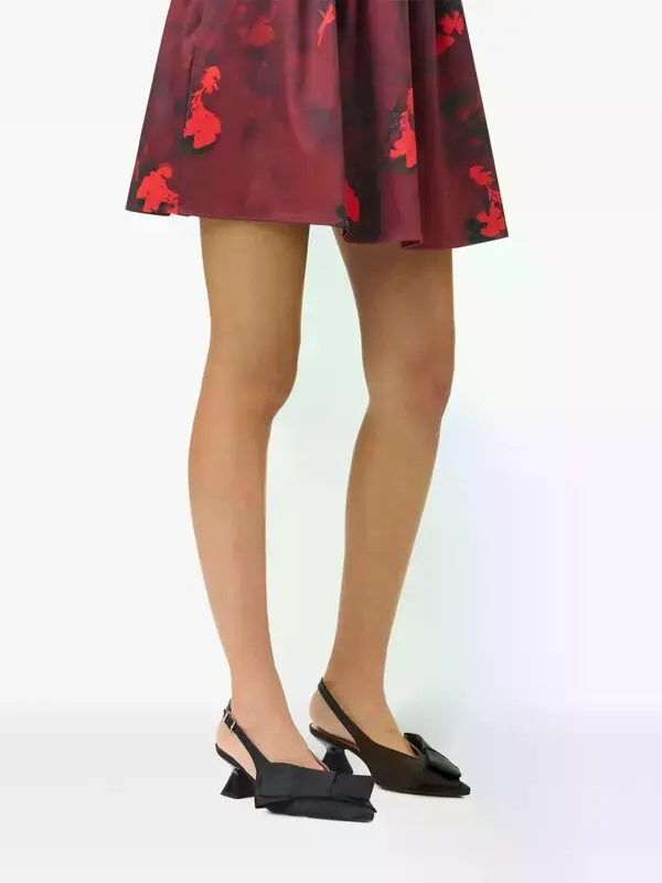 GANNI Big Bow Satin Pumps