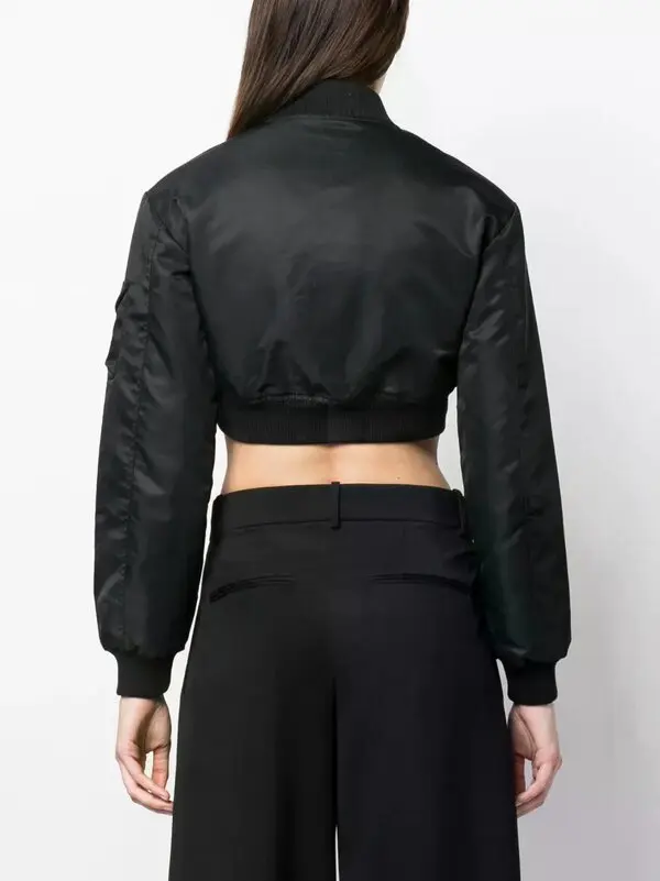 Coperni Cut-out Cropped Bomber Jacket