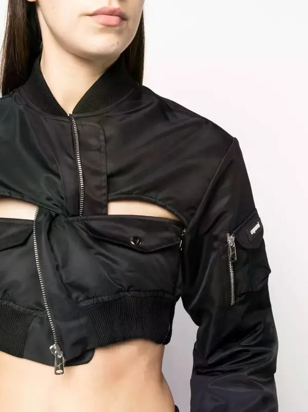Coperni Cut-out Cropped Bomber Jacket