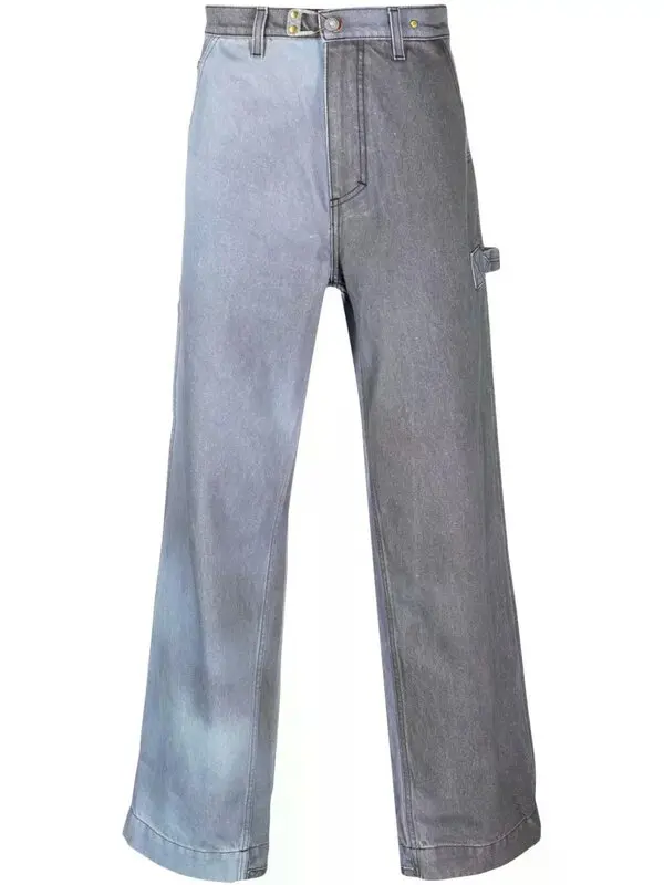 OBJECTS IV LIFE Two-tone Wide-leg Jeans