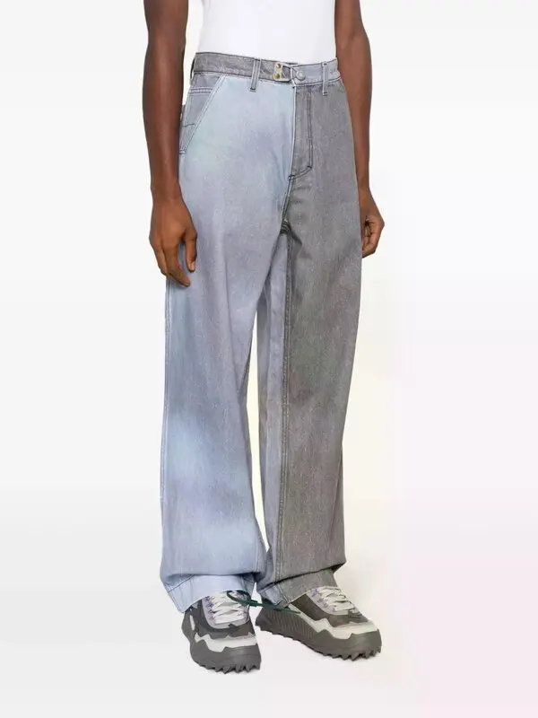 OBJECTS IV LIFE Two-tone Wide-leg Jeans