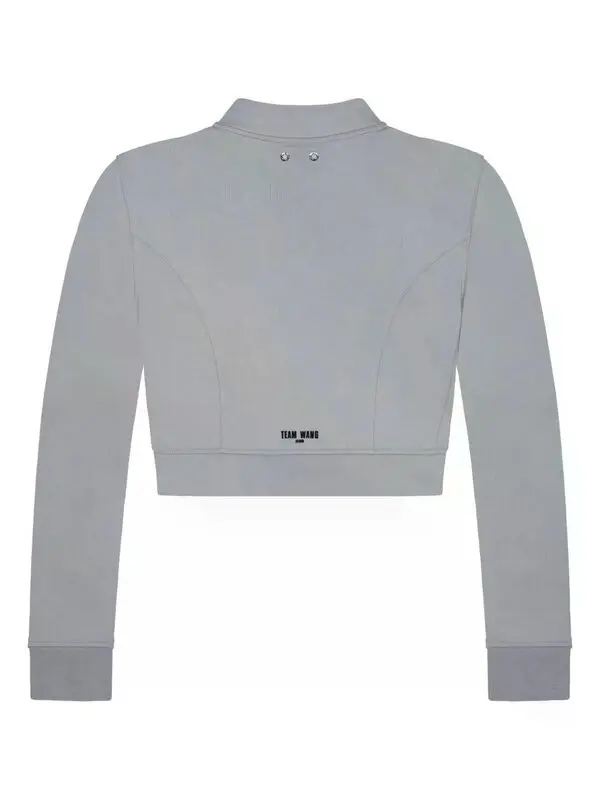TEAM WANG DESIGN Logo-print Cropped Track Jacket