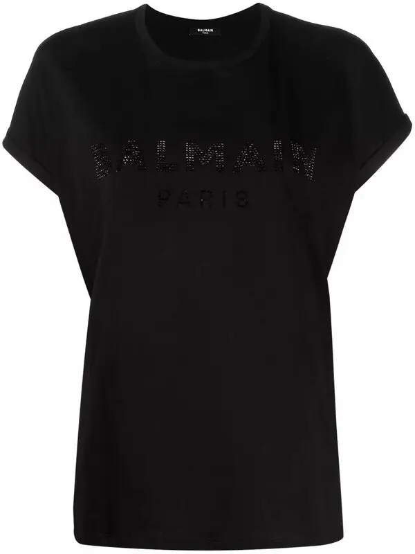 Balmain Embellished-logo T-shirt