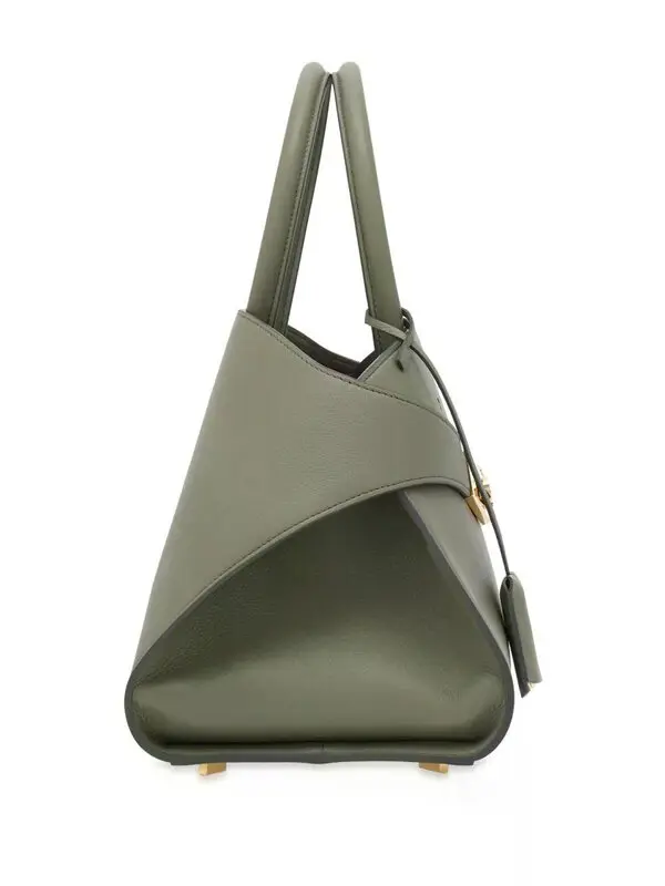 FERRAGAMO Medium Hug Leather Tote Bag - Grey