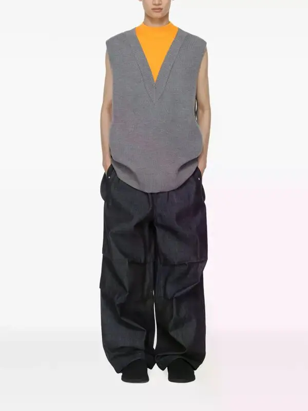 JIL SANDER Elasticated Wide-leg Denim Trousers