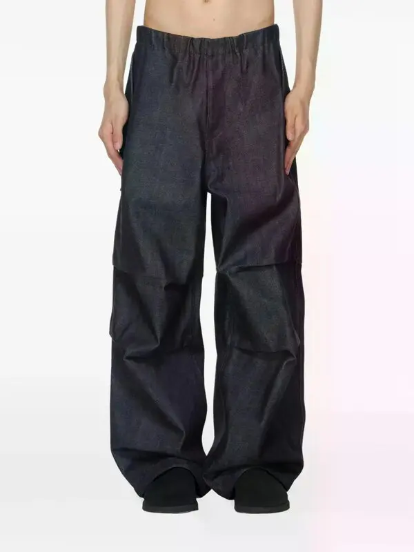 JIL SANDER Elasticated Wide-leg Denim Trousers
