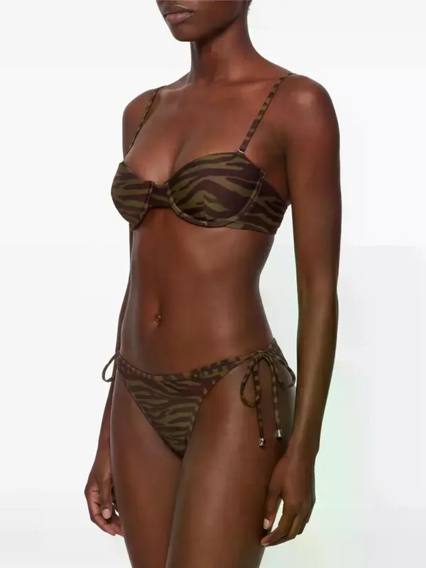 Attico Zebra-print Bikini