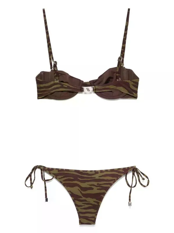 Attico Zebra-print Bikini