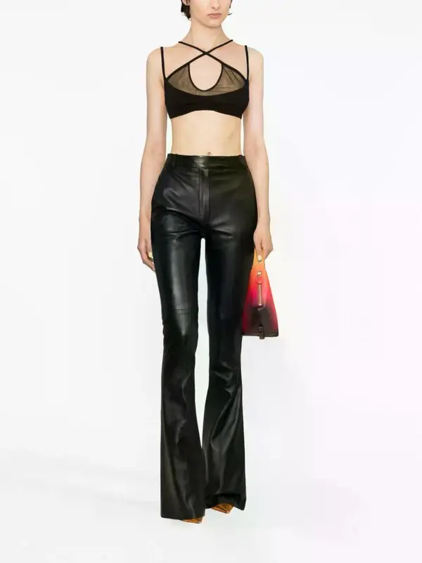 Attico Mesh-panel Criss-cross Bralette Top