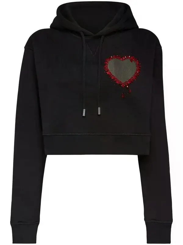 Dsquared2 Bead-embellished Cotton Hoodie