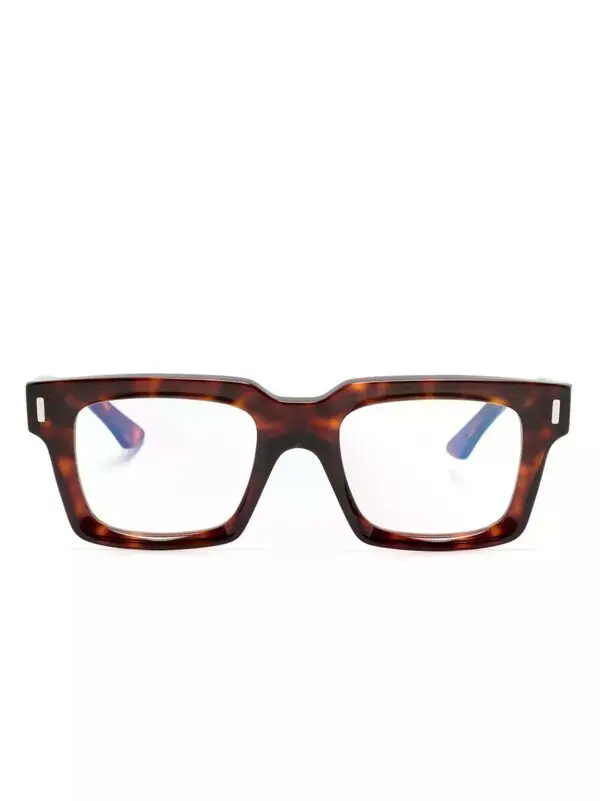 CUTLER & GROSS Tortoiseshell Rectangle-frame Glasses - Brown