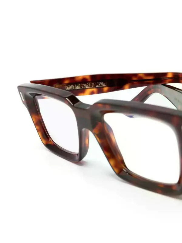 CUTLER & GROSS Tortoiseshell Rectangle-frame Glasses