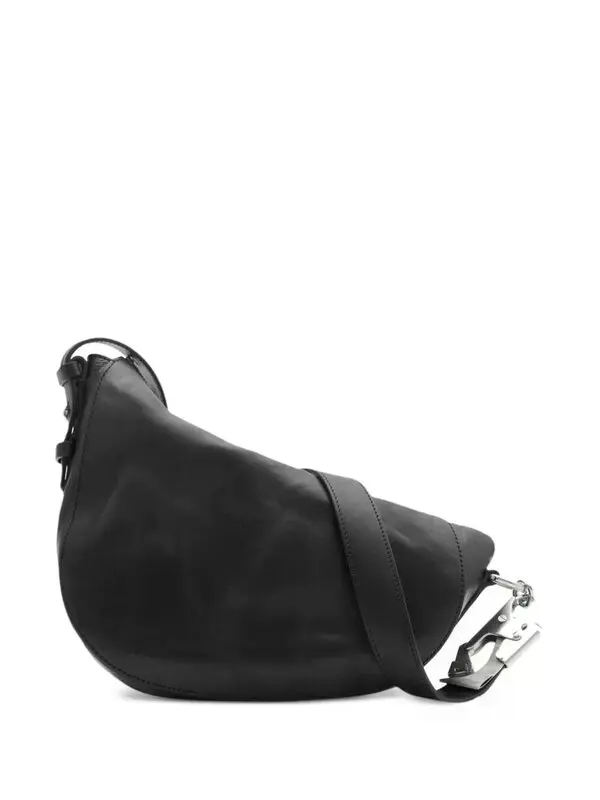 Burberry Knight Leather Shoulder Bag - Black