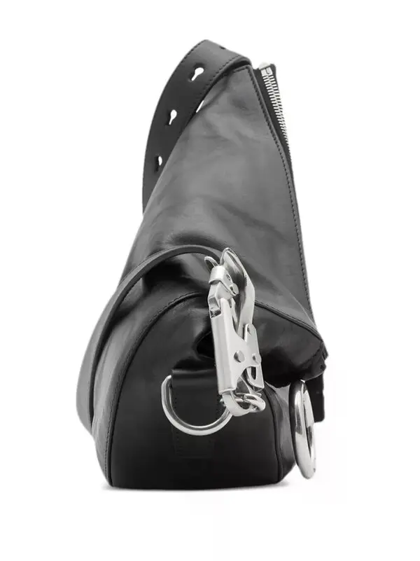 Burberry Knight Leather Shoulder Bag - Black