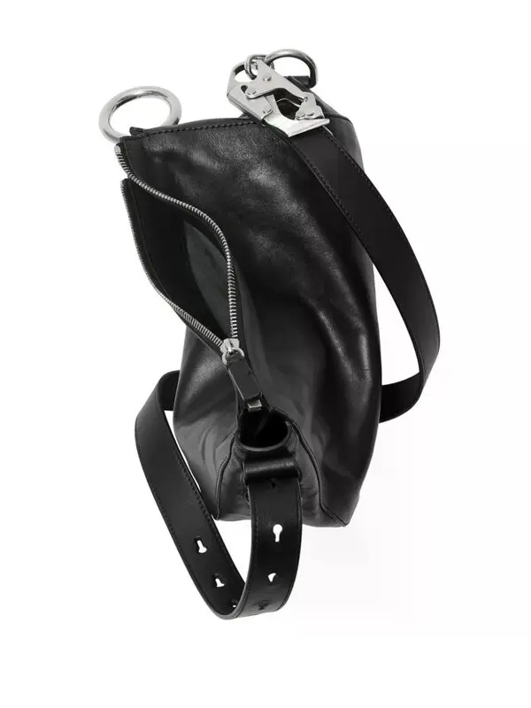 Burberry Knight Leather Shoulder Bag - Black