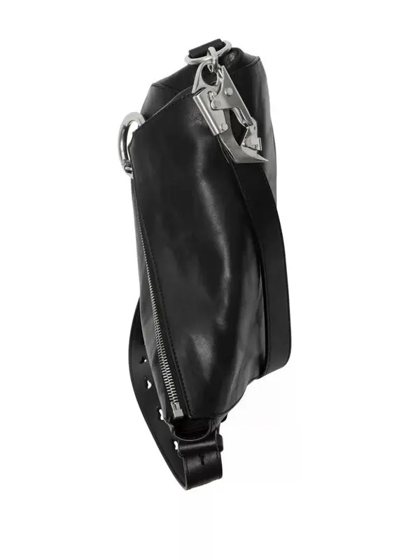 Burberry Knight Leather Shoulder Bag - Black
